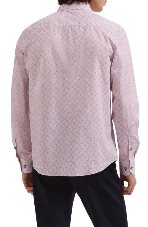 Bugatchi Julian Shaped Fit Floral Cotton Button-up Shirt - Primerose