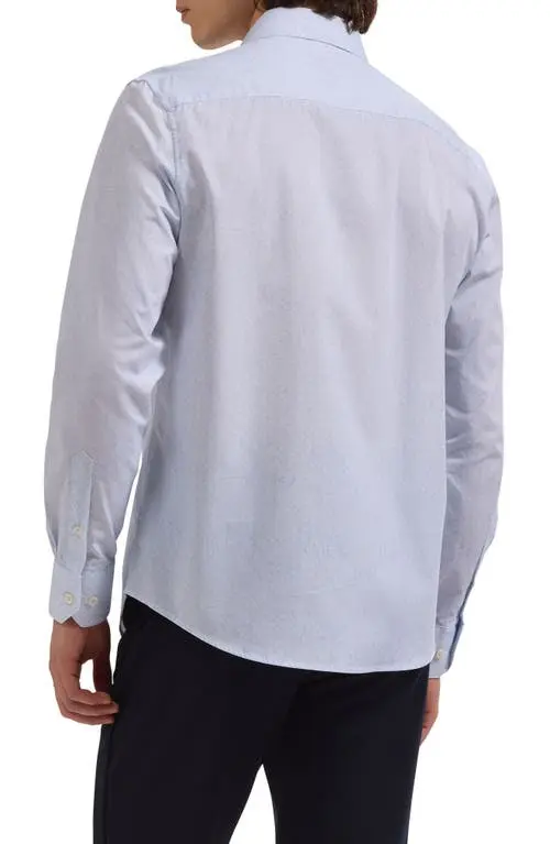 Bugatchi Axel Shaped Fit Filigree Print Cotton Button-up Shirt - Ice