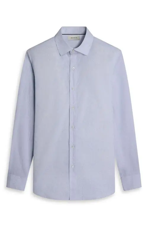 Bugatchi Axel Shaped Fit Filigree Print Cotton Button-up Shirt - Ice