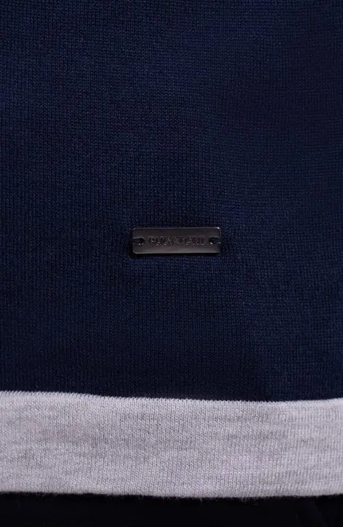 Bugatchi Short Sleeve Cotton & Modal Polo Sweater