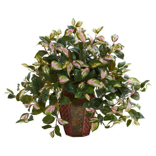 NEARLY NATURAL Hoya Artificial Plant In Decorative Planter - Green