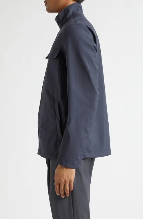 Herno Relaxed-fit Utility Jacket - Navy/camel
