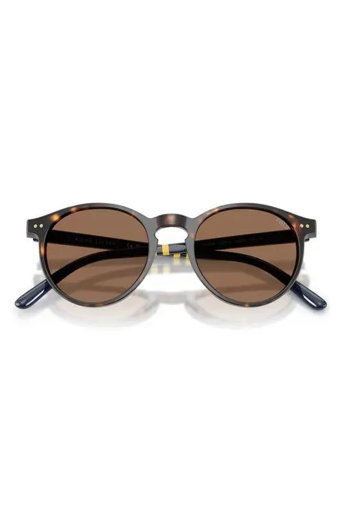 Polo Ralph Lauren 50mm Round Frame Sunglasses