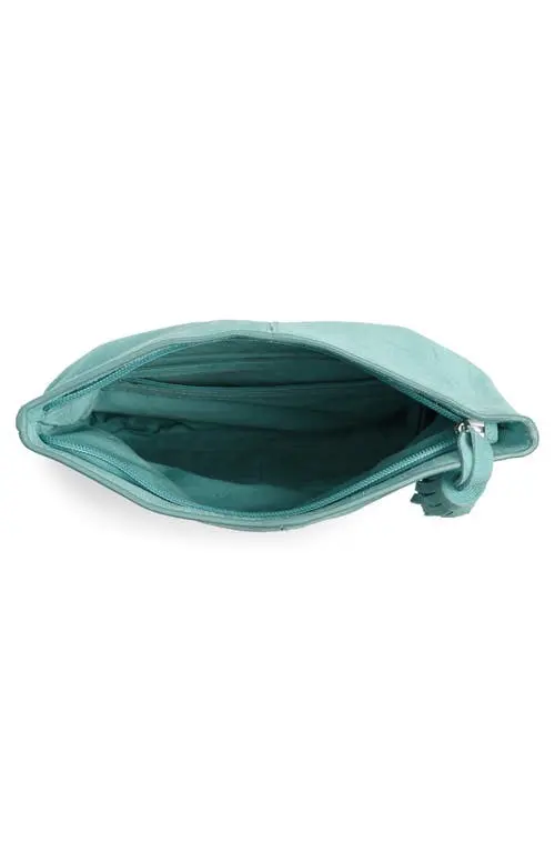 Leith Suede Fold-over Clutch