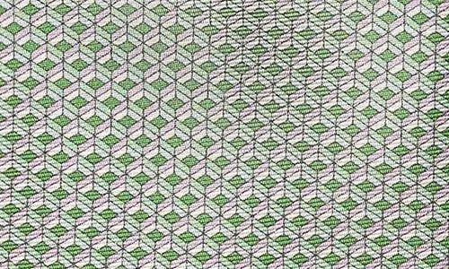 Eton Geometric Print Silk Twill Tie - Medium Green
