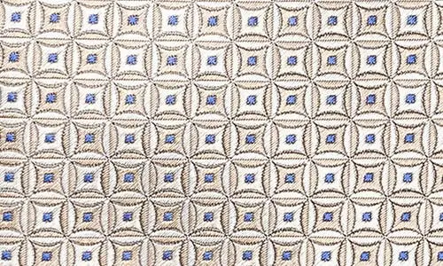 Eton Geometric Silk Jacquard Neck Tie - Light Grey
