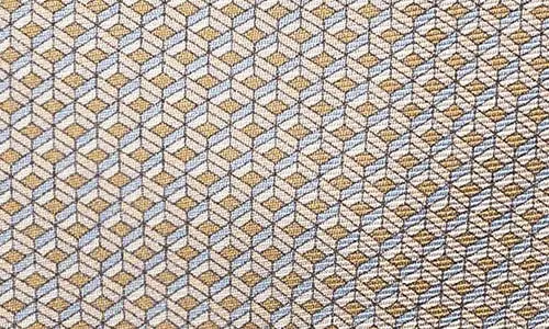 Eton Geometric Print Silk Twill Tie - Light Beige