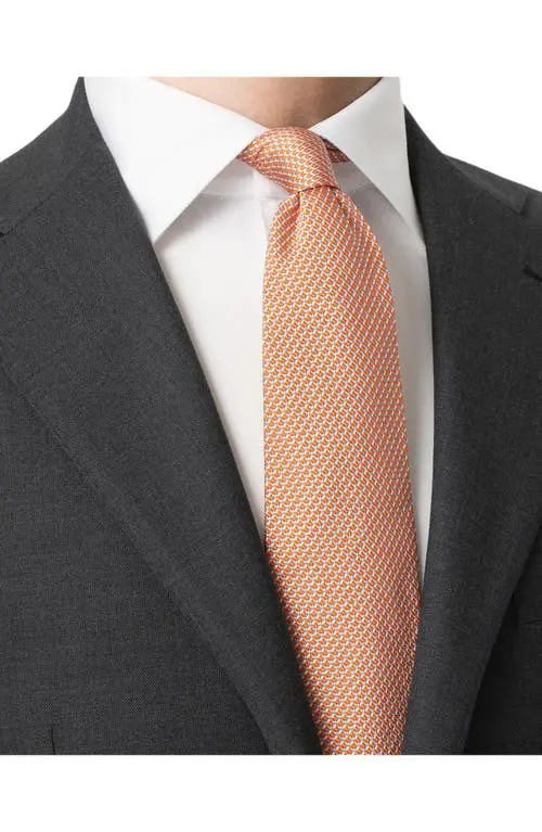 Eton Microdot Silk & Cotton Tie