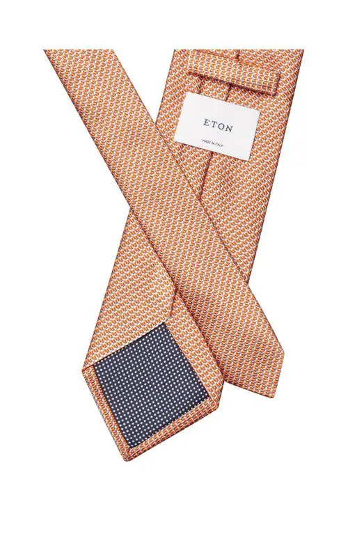 Eton Microdot Silk & Cotton Tie