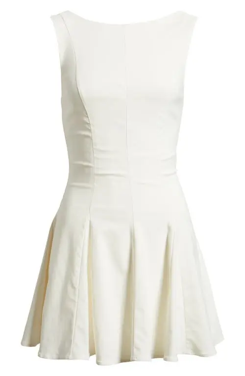 Bp. Bateau Neck Fit & Flare Mini Dress - Ivory