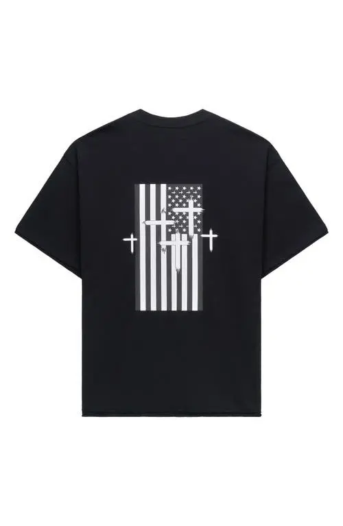RtA Elian Flag Double Layer Graphic T-shirt