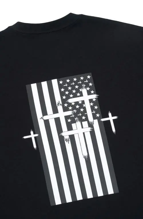 RtA Elian Flag Double Layer Graphic T-shirt