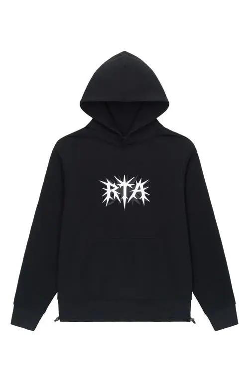 RtA Jordan Oversize Graphic Hoodie - Black Spike