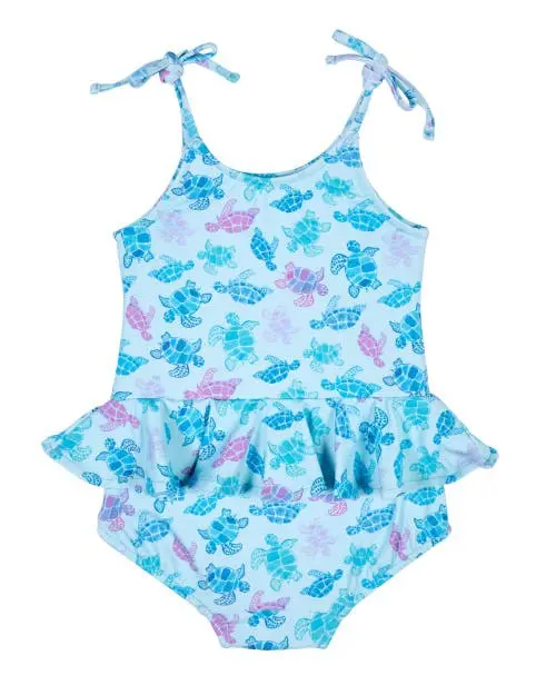 FLORENCE EISEMAN Turtle Print Skirted Swimsuit