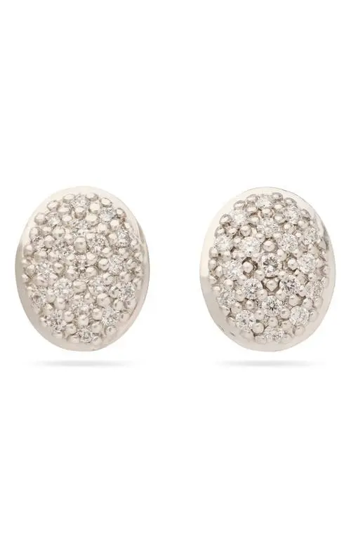 Marco Bicego Siviglia Pavé Diamond Stud Earrings - 18ky White Gold