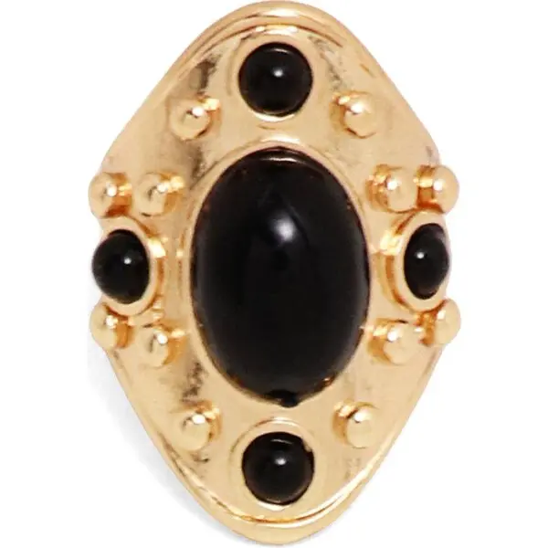 PETIT MOMENTS Willow Statement Ring - Gold/black