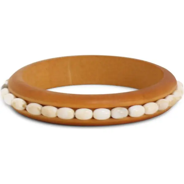 PETIT MOMENTS Beaded Cuff Bracelet - Wood