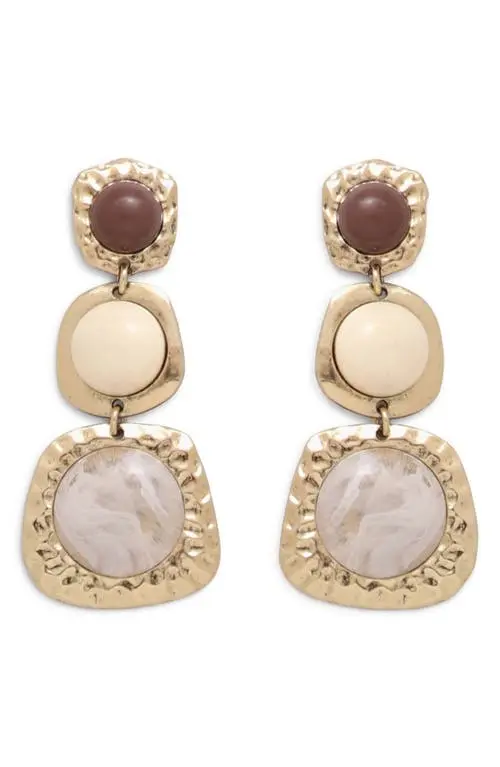 PETIT MOMENTS Mirel Triple Drop Earrings - Gold