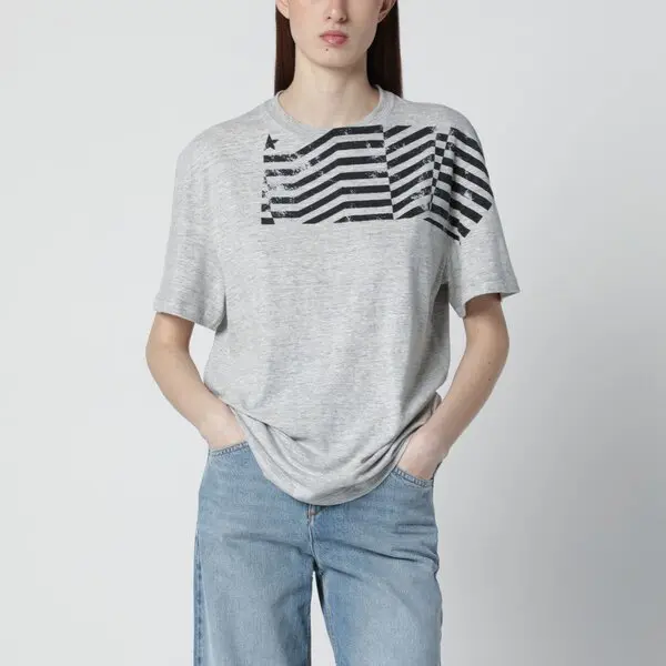 GOLDEN GOOSE T-shirt With Logo - Grey