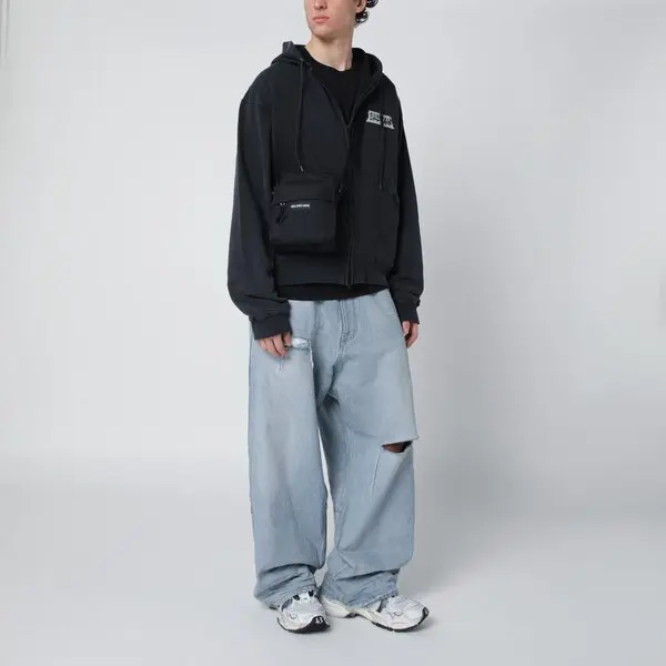 Balenciaga Explorer Nylon Shoulder Bag - Black