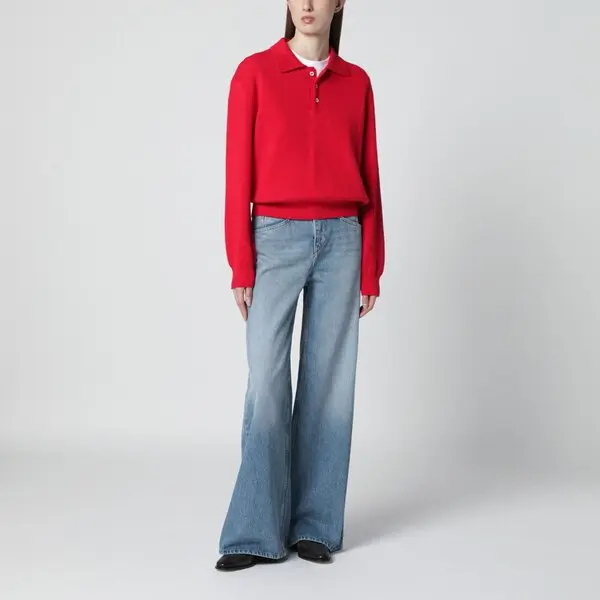 DUNST Polo Sweater In Cotton And Cashmere