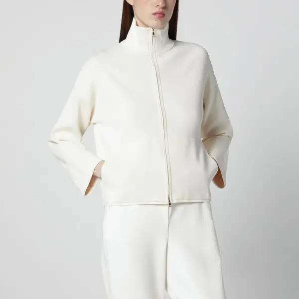 Max Mara Viscose-blend Zip-up Sweatshirt
