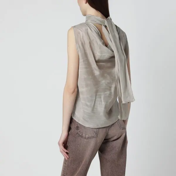Our Legacy Waxed Cupro Sleeveless Top - Grey