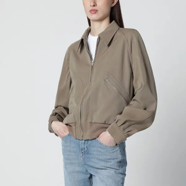 MAISON MARGIELA Virgin Wool Zip-up Jacket - Beige