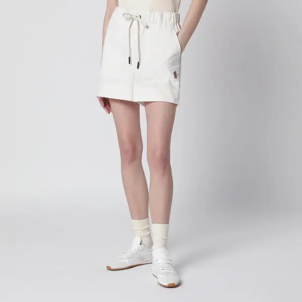 Moncler Technical Froissé Shorts - Beige