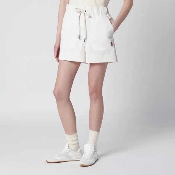 Moncler Technical Froissé Shorts - Beige