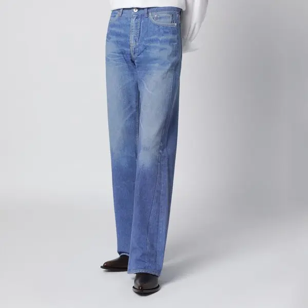 Our Legacy Wata Cut Jeans With Aurora Digital Print - Blue