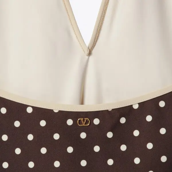 Valentino Garavani Swimsuit With Plusdepois Motif - Brown