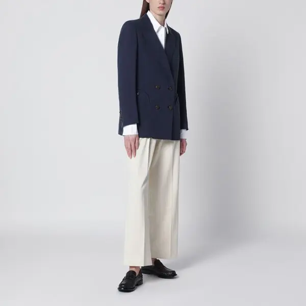 BLAZÉ MILANO Double-breasted Linen And Silk Jacket
