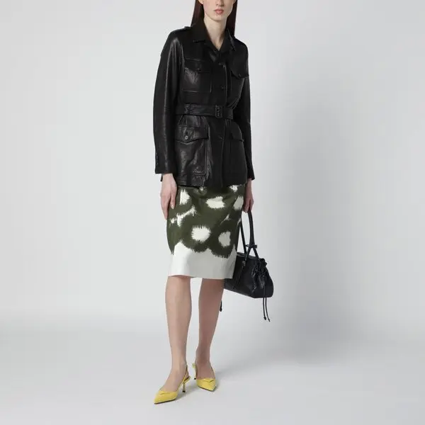 Tagliatore Leather Belted Jacket - Black