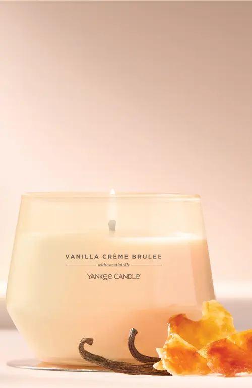 YANKEE CANDLE Vanilla Creme Brulee Studio Candle With Essential Oils