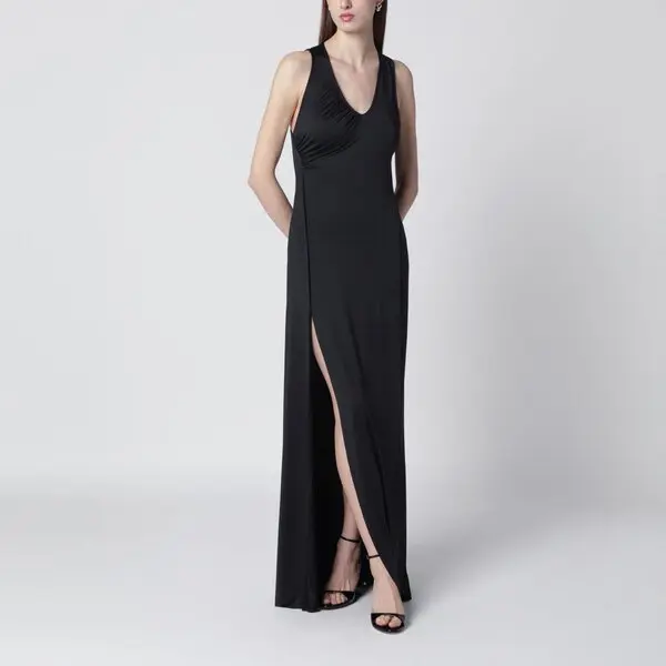 Victoria Beckham Long Jersey Dress With Slit