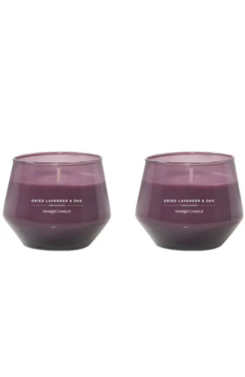 YANKEE CANDLE Dried Lavender & Oak Studio Candle With Essential Oils - Purple