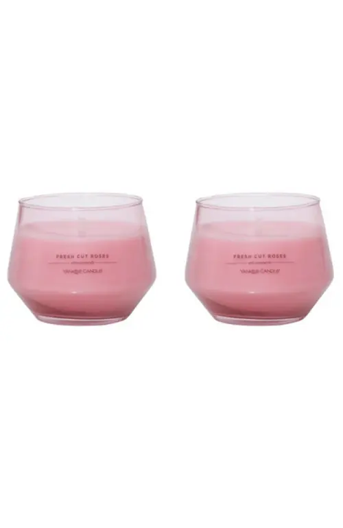 YANKEE CANDLE Fresh Cut Roses Studio Candle With Essential Oils - Pink