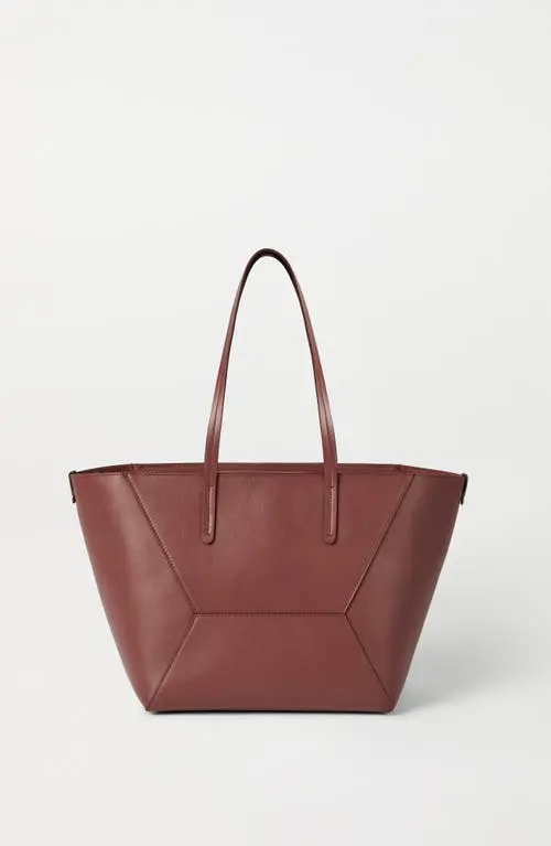 Brunello Cucinelli Calfskin Small Bc Duo Bag - Firebrick