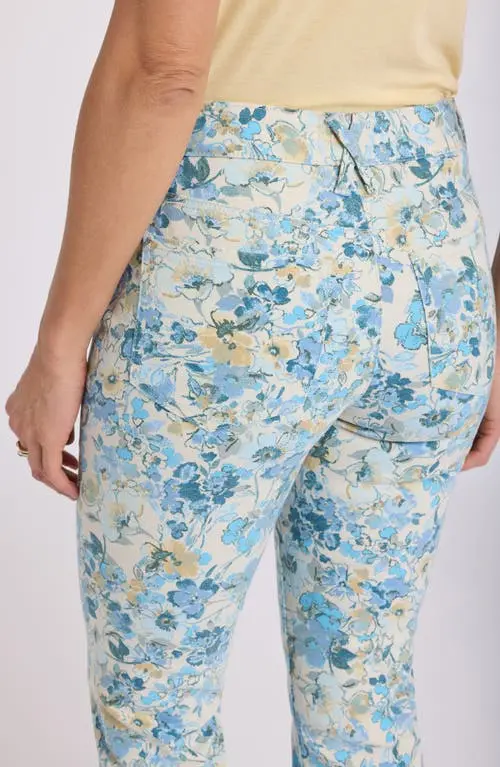 NYDJ Sheri Floral Ankle Slim Jeans - Blue Blooms