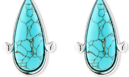 PETIT MOMENTS Viva Drop Earrings - Silver/turquoise