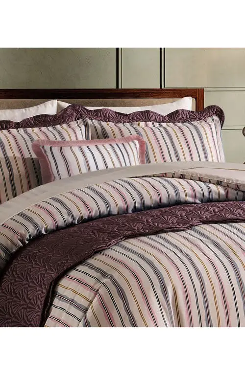 Ted Baker London Scallop Stripe Velvet Accent Pillow