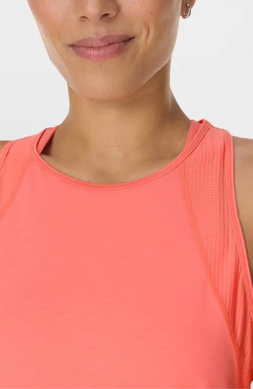 Sweaty Betty Breathe Easy Run Mesh Tank - Melon Pink