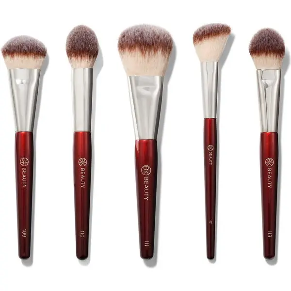 BK BEAUTY Core Line Extension Face Brush Set - Burgundy