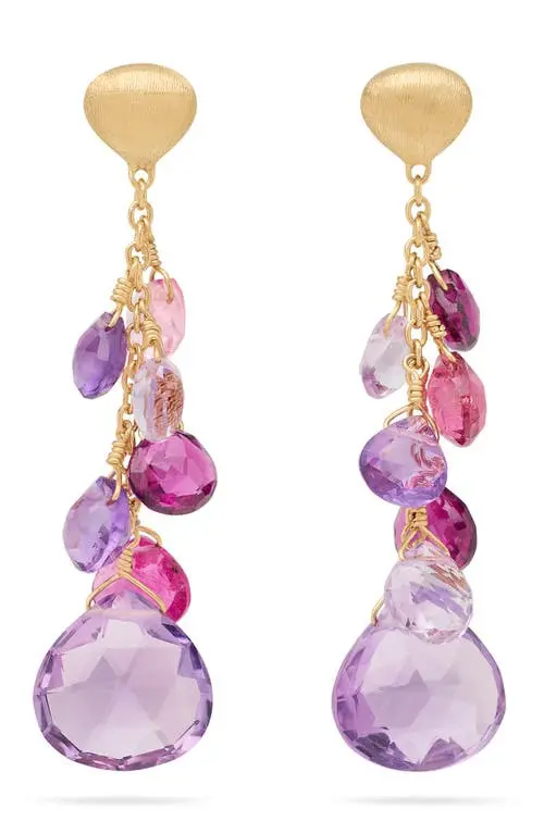 Marco Bicego Paradise 18k Yellow Gold Semiprecious Stone Drop Earrings - 18k Gold