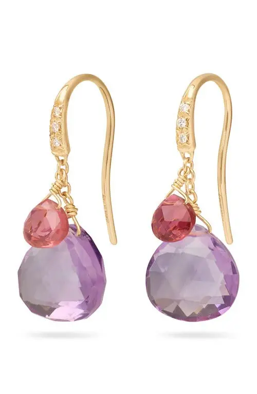 Marco Bicego Paradise Diamond & Semiprecious Stone Drop Earrings - 18k Gold