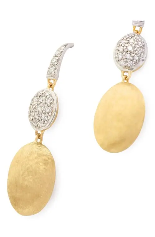 Marco Bicego Siviglia Diamond Drop Earrings - 18k Yellow/white Gold