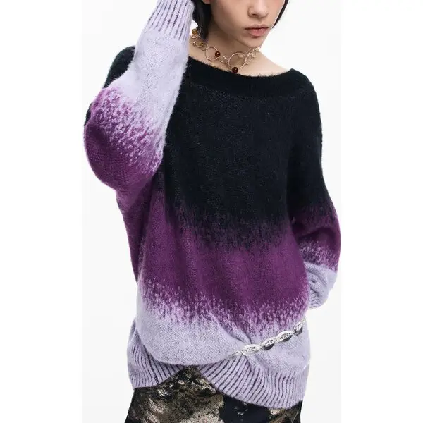 Desigual Ombré Relaxed Sweater