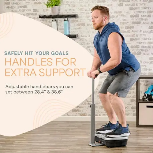 LIFEPRO Trimlite Vibration Plate Exercise Machine With Handlebars