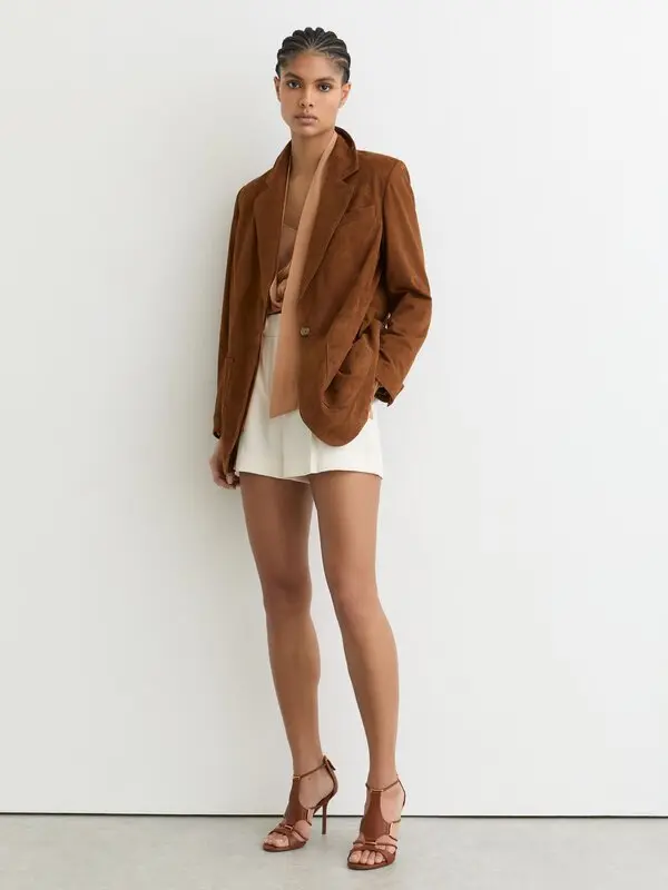 REISS Leather Strappy Stiletto Sandals - Tan